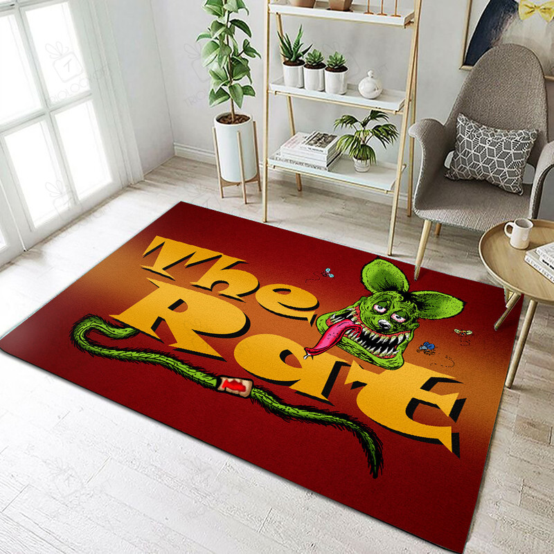 The Rat Rat Fink Rug Hot Rod Rug for Garage - Bluefink