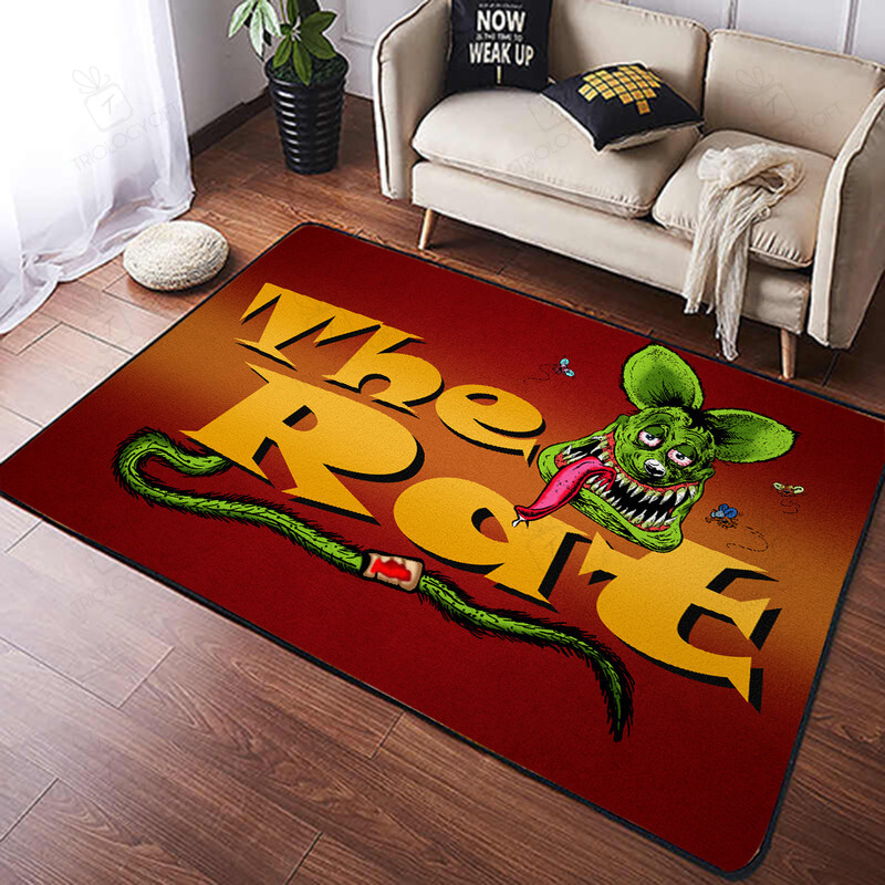 The Rat Rat Fink Rug Hot Rod Rug for Garage - Bluefink
