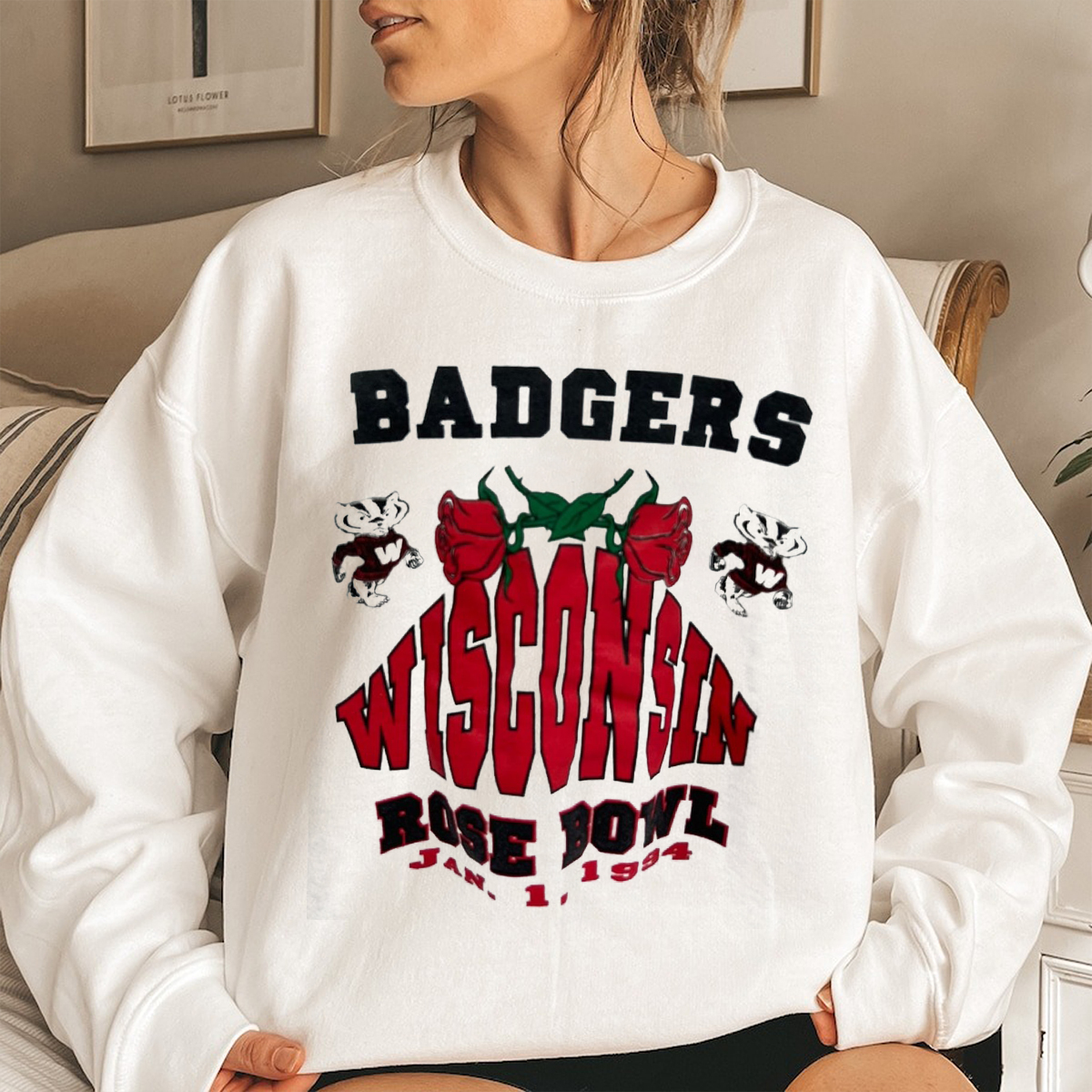 Vintage 1994 Wisconsin Badgers Sweater Rose Bowl, Fan Gift - Bluefink