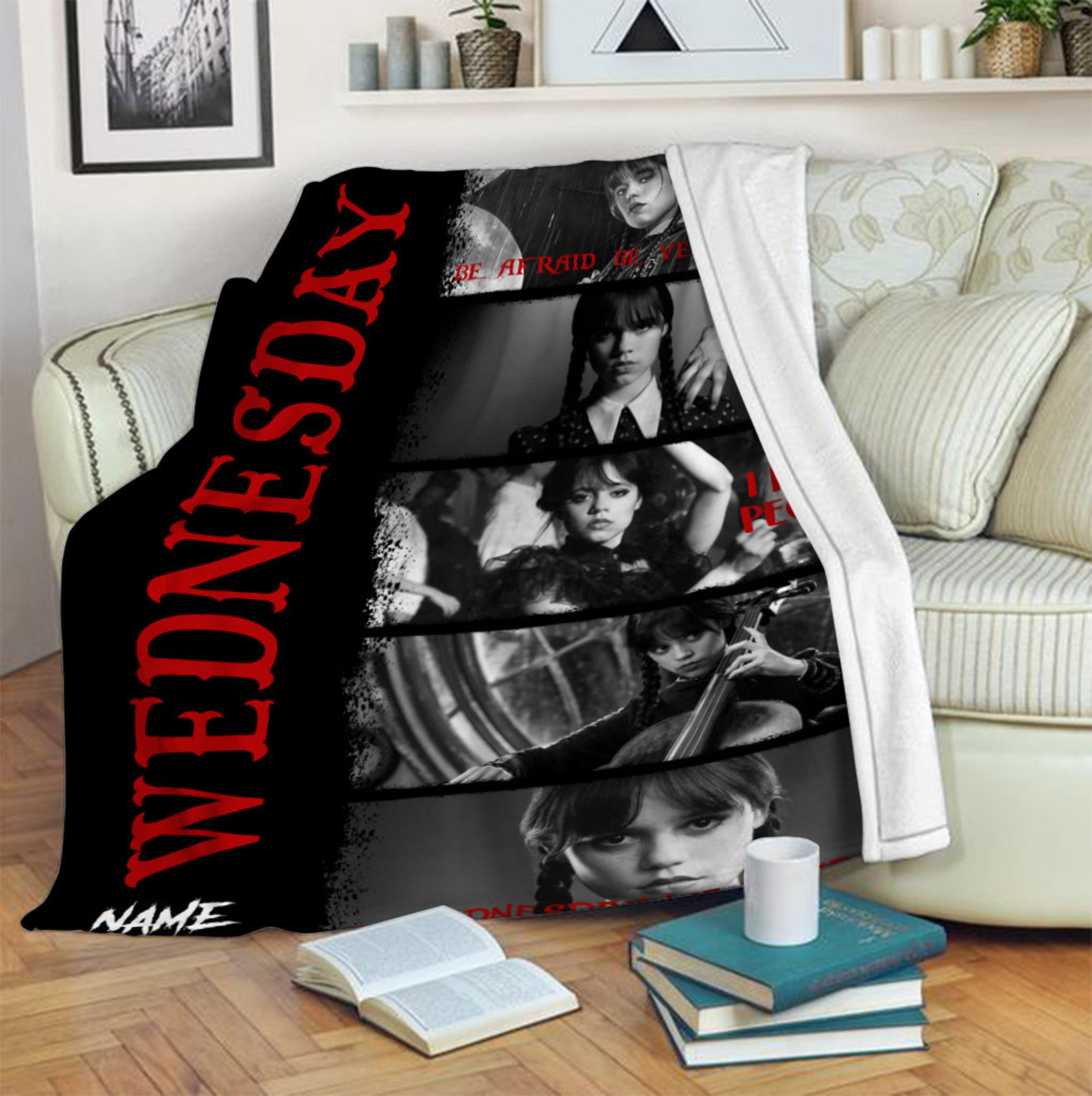 Wednesday Addams Blanket - On Wednesday We Wear Black - Horror ...