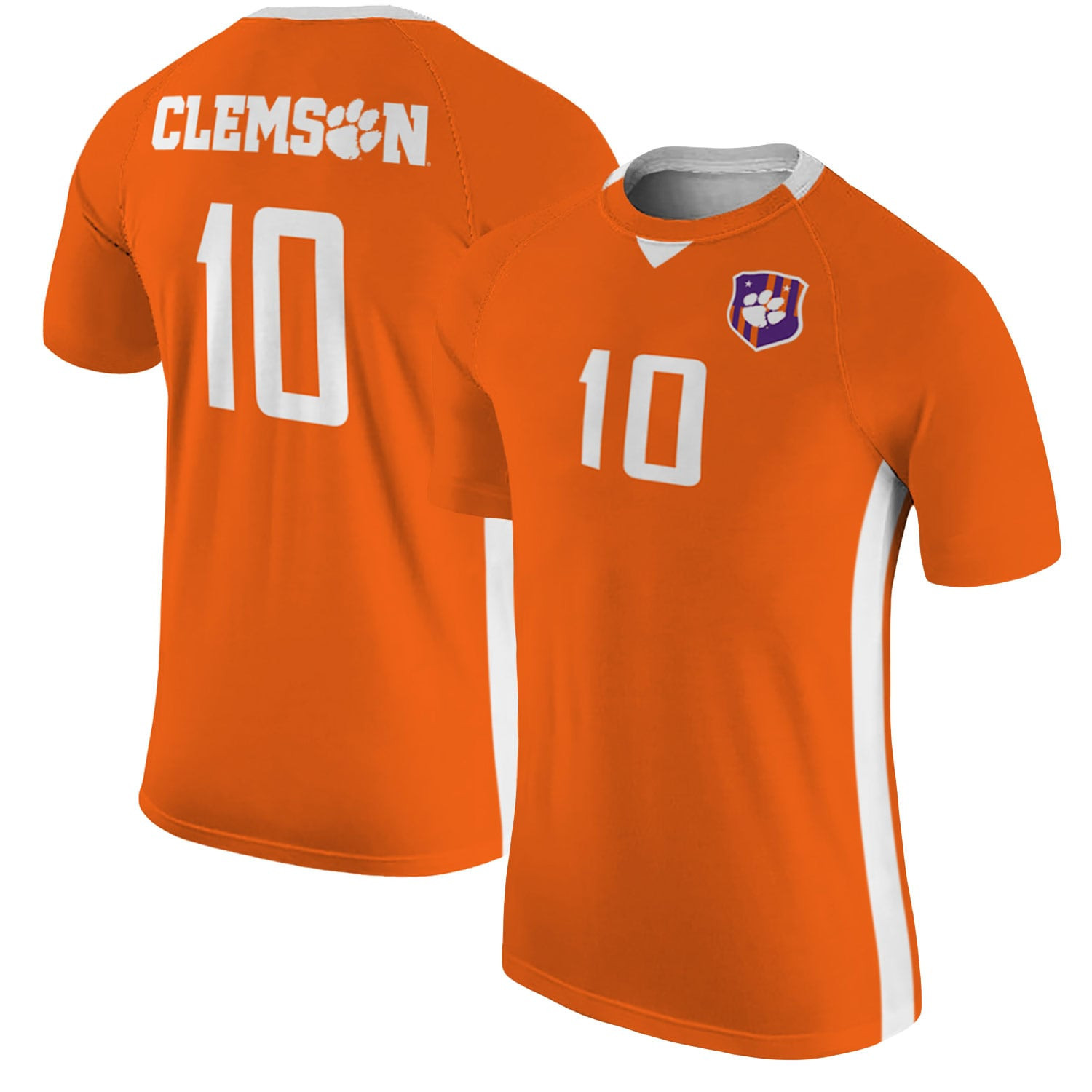 #10 Clemson Tigers Original Retro Brand Soccer Jersey - Orange Ncaa ...