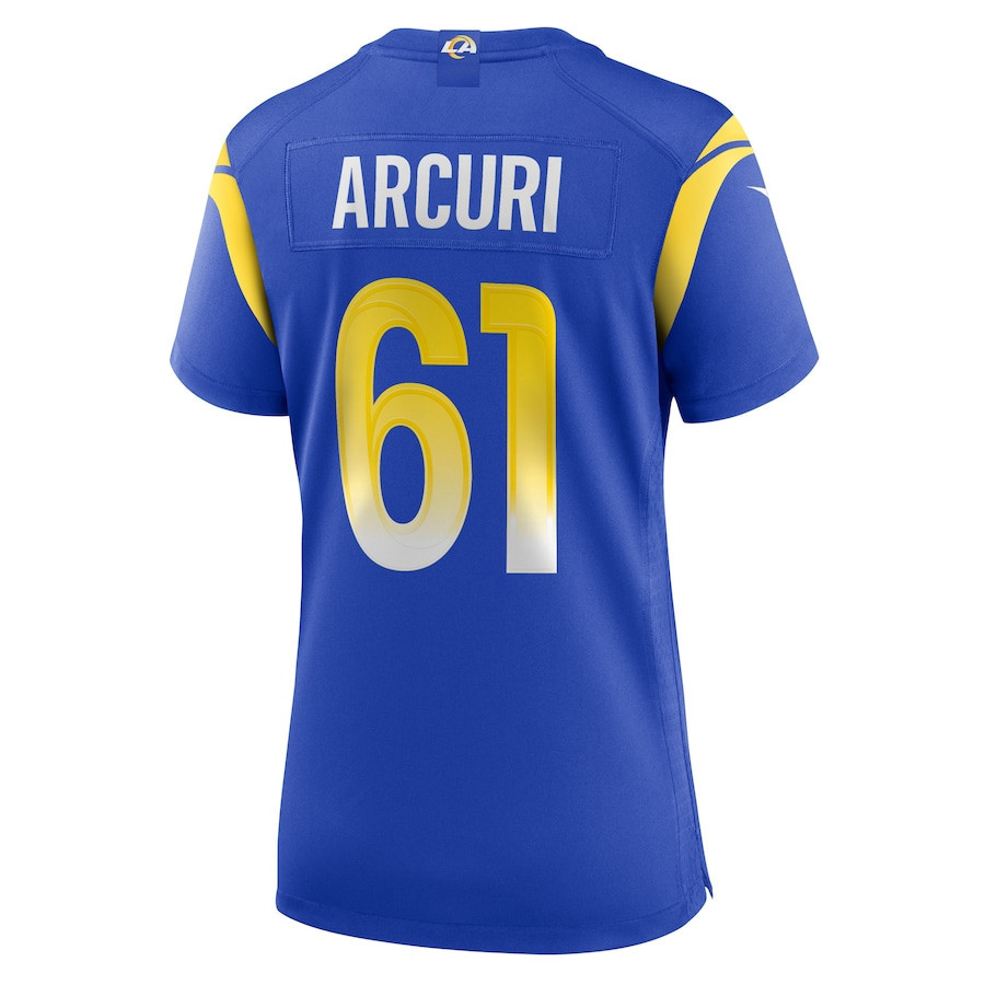 AJ Arcuri Los Angeles Rams Women's Game Player Jersey - Royal - Bluefink