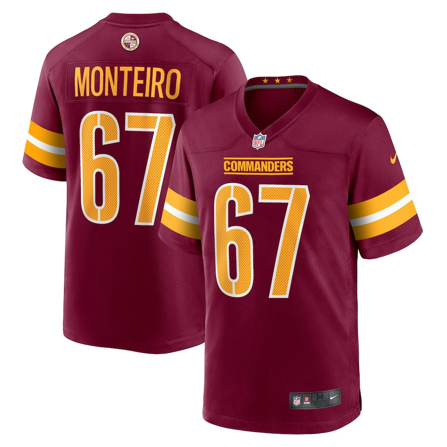 Aaron Monteiro Washington Commanders Game Player Jersey - Burgundy ...