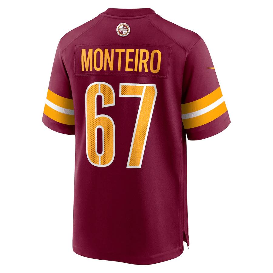 Aaron Monteiro Washington Commanders Game Player Jersey - Burgundy ...
