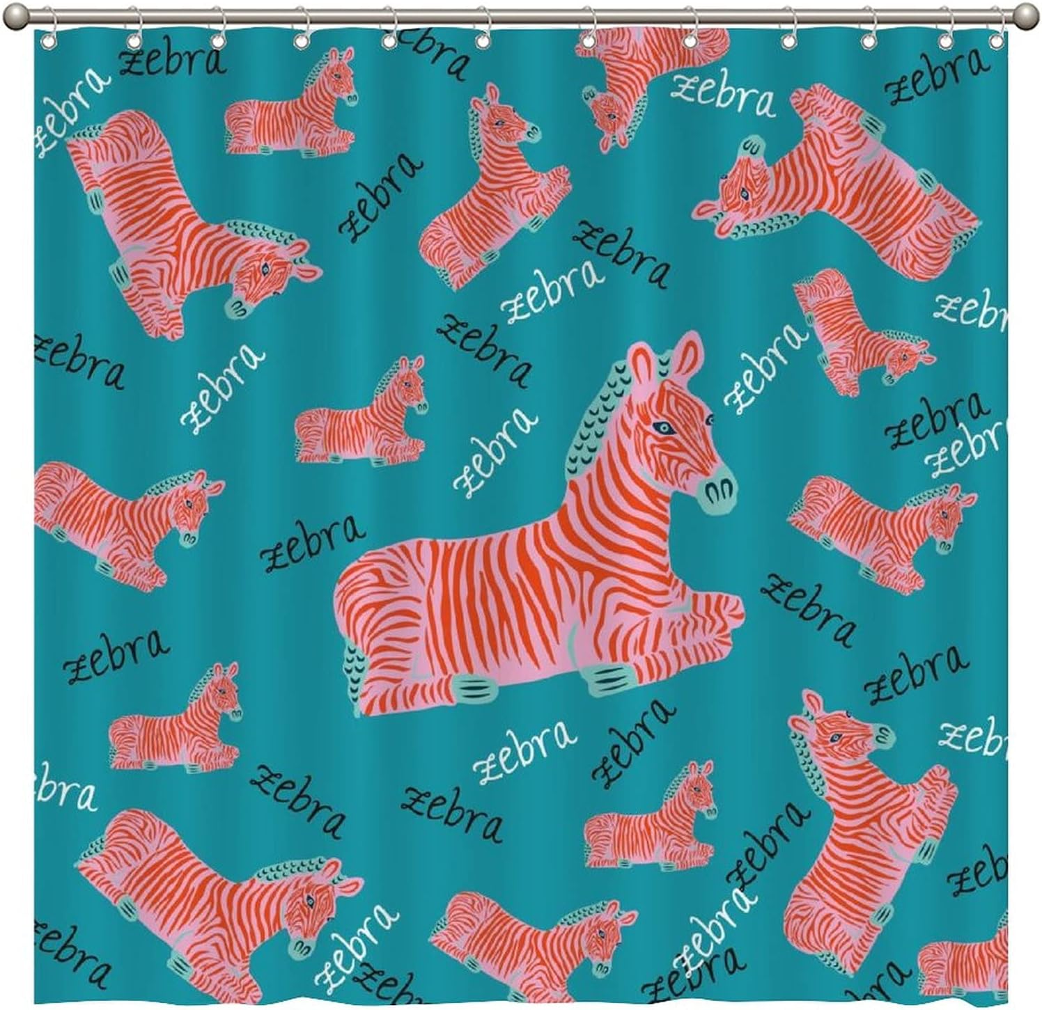 Add a Touch of the Wild to your Bathroom with Pink Zebra Shower Curtain ...