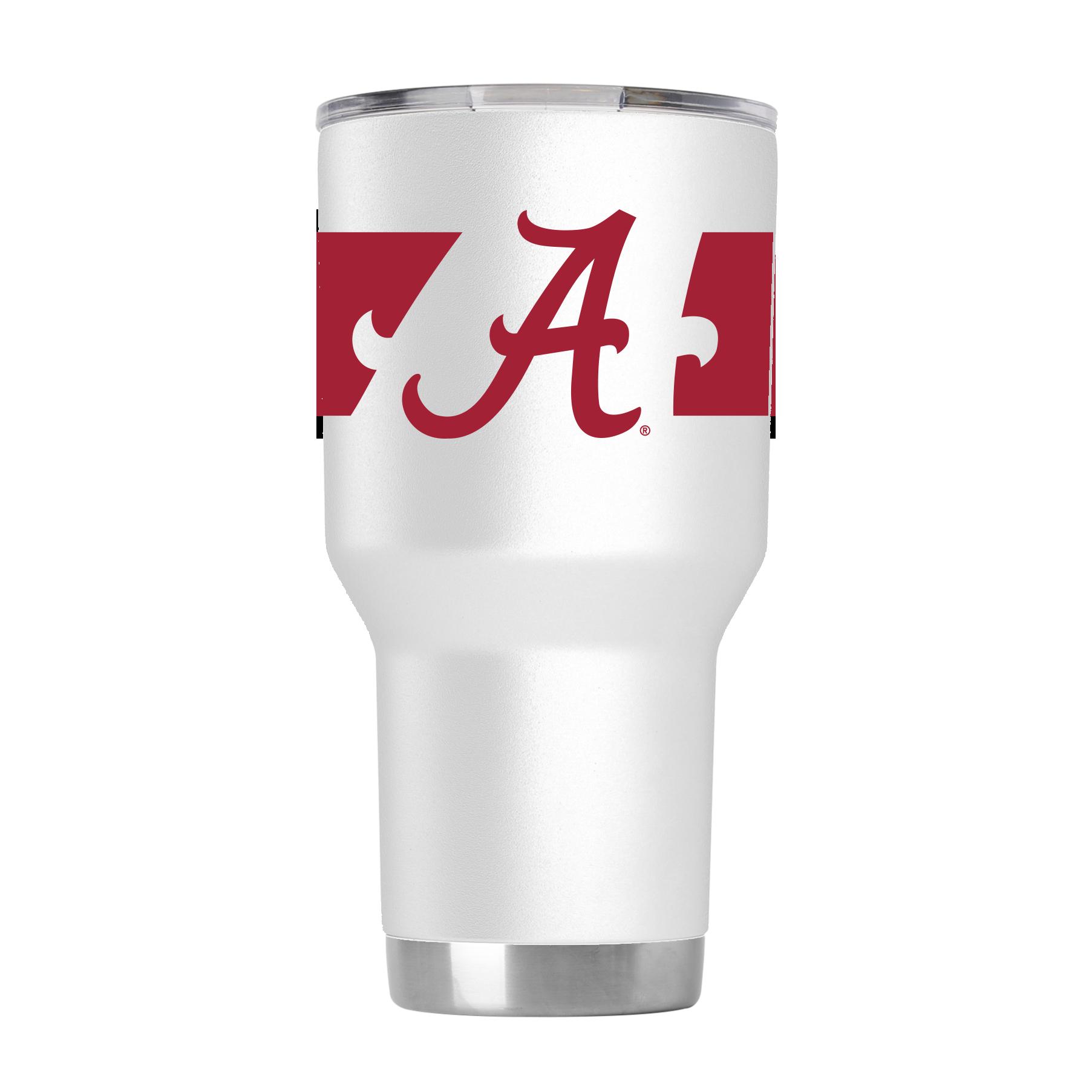 Alabama Striped White Tumbler - Stylish White Tumbler with Striped ...