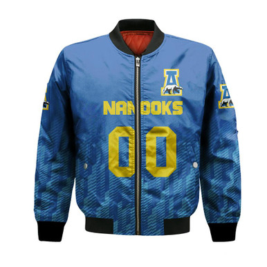 Alaska Nanooks Bomber Jacket Logo Sport Ombre - NCAA - Bluefink