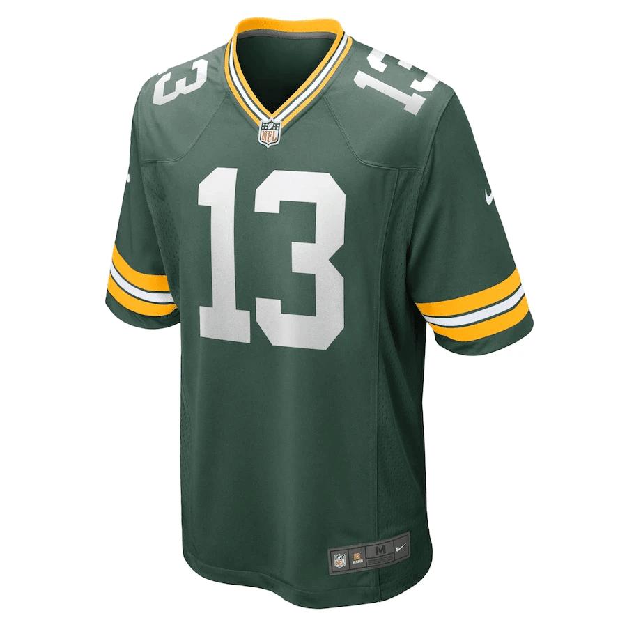 Allen Lazard 13 Green Bay Packers Game Team Jersey - Green - Bluefink