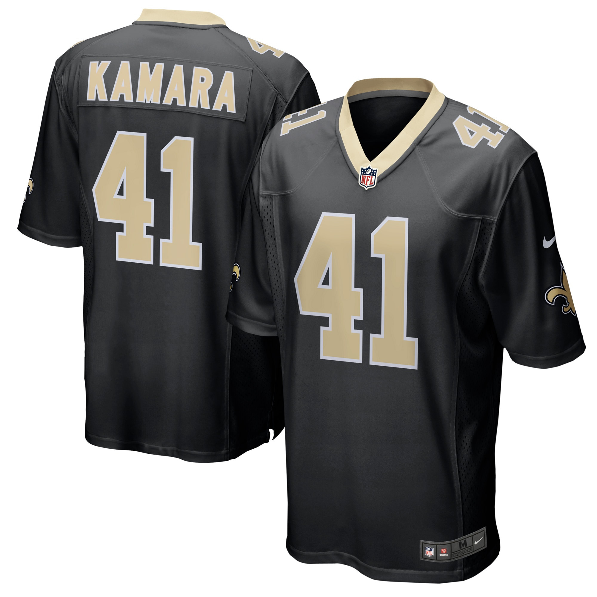 Alvin Kamara New Orleans Saints Game Player Jersey Black Nfl - Bluefink