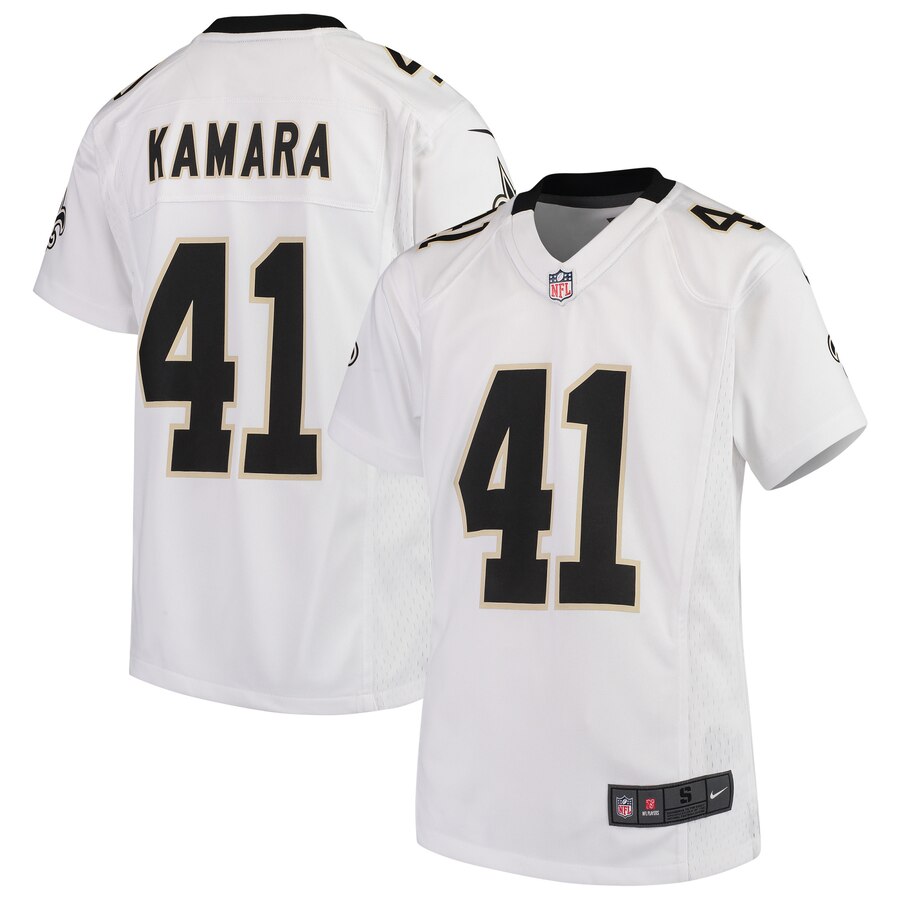 Alvin Kamara New Orleans Saints Nike Youth 2018 Game Jersey - White - Bluefink