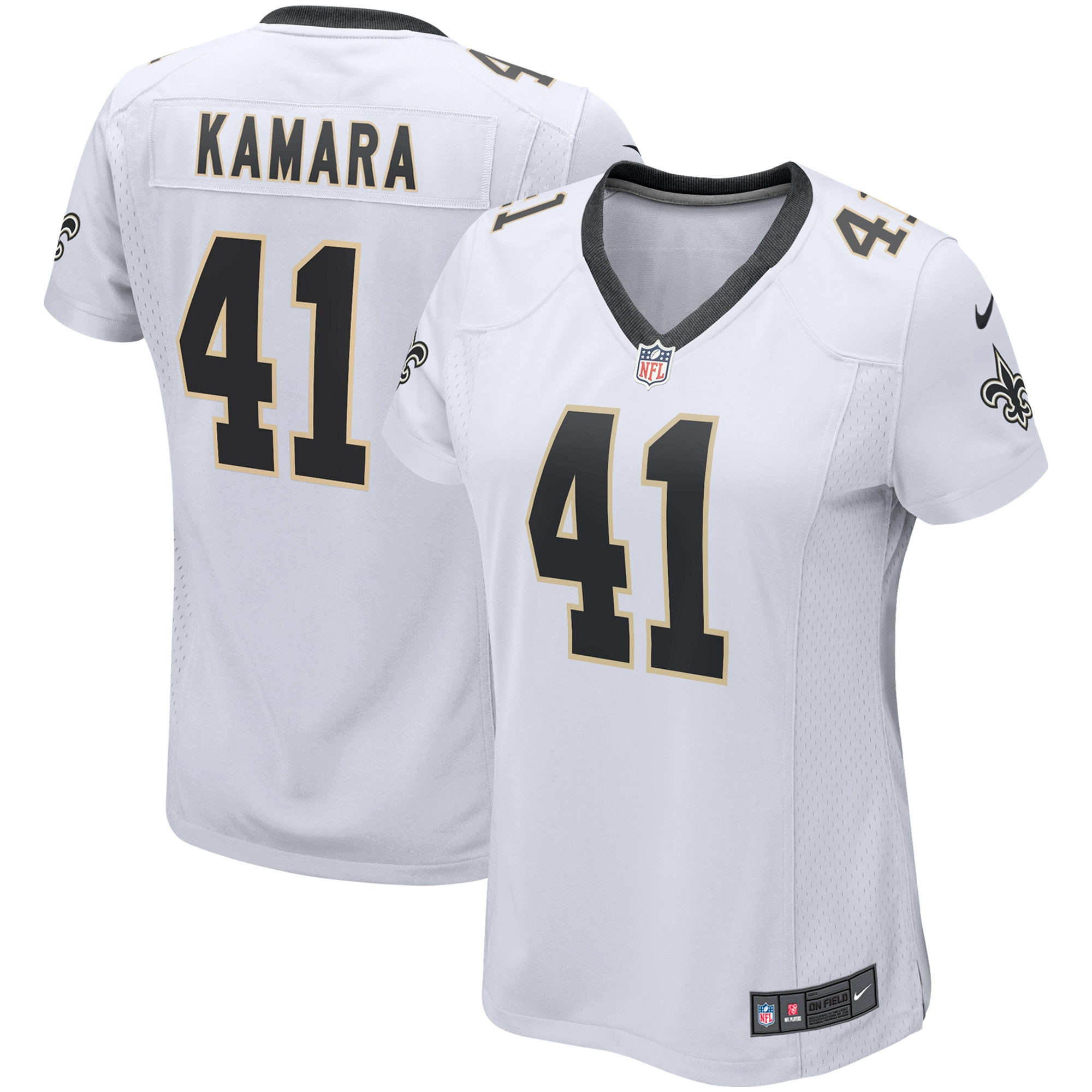 Alvin Kamara New Orleans Saints Womens Player Game Jersey White Nfl - Bluefink