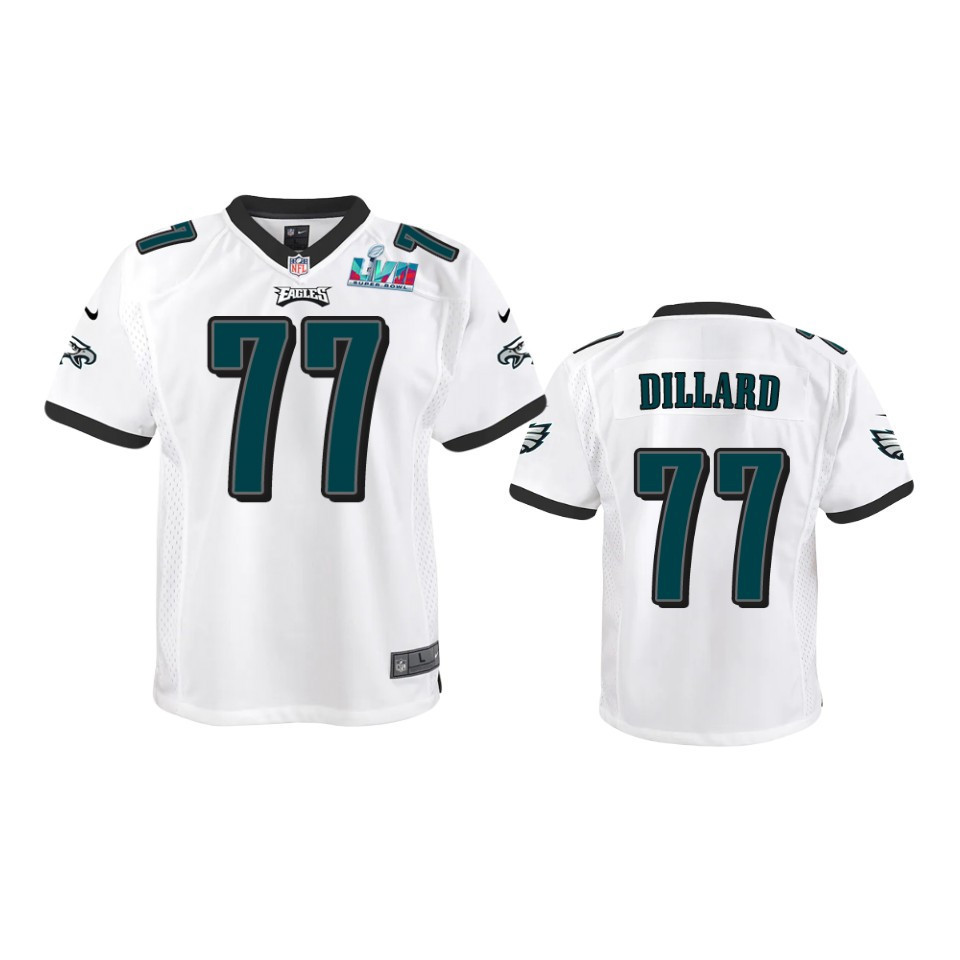 Andre Dillard 77 Philadelphia Eagles Youth Super Bowl LVII Game Jersey ...
