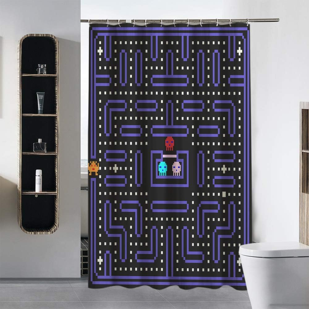 Arcade Game Vintage Shower Curtain for Men and Women Bathroom Decor ...