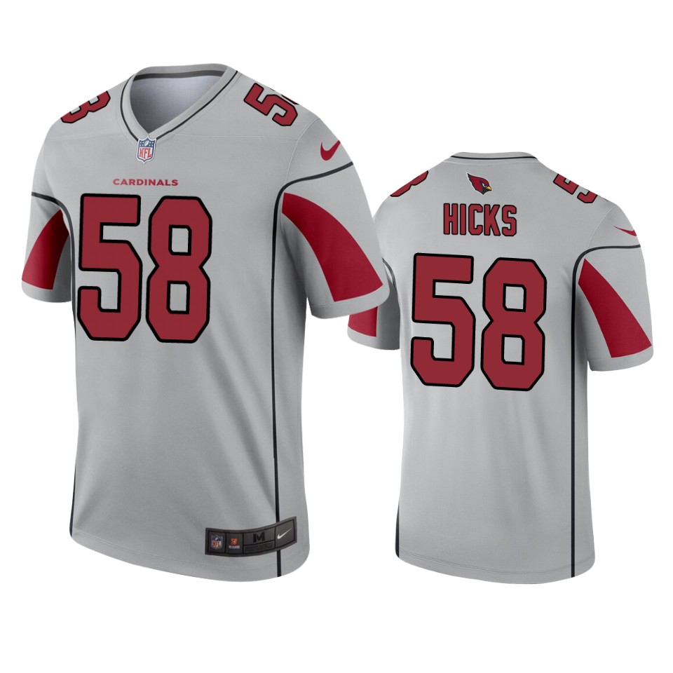 Arizona Cardinals Jordan Hicks Silver Inverted Legend Jersey - Bluefink
