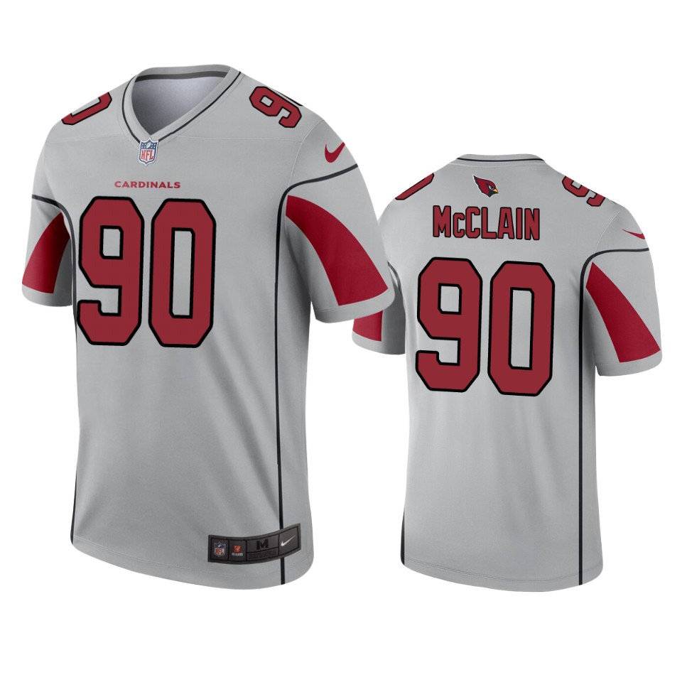 Arizona Cardinals Terrell Mcclain Silver Inverted Legend Jersey - Bluefink