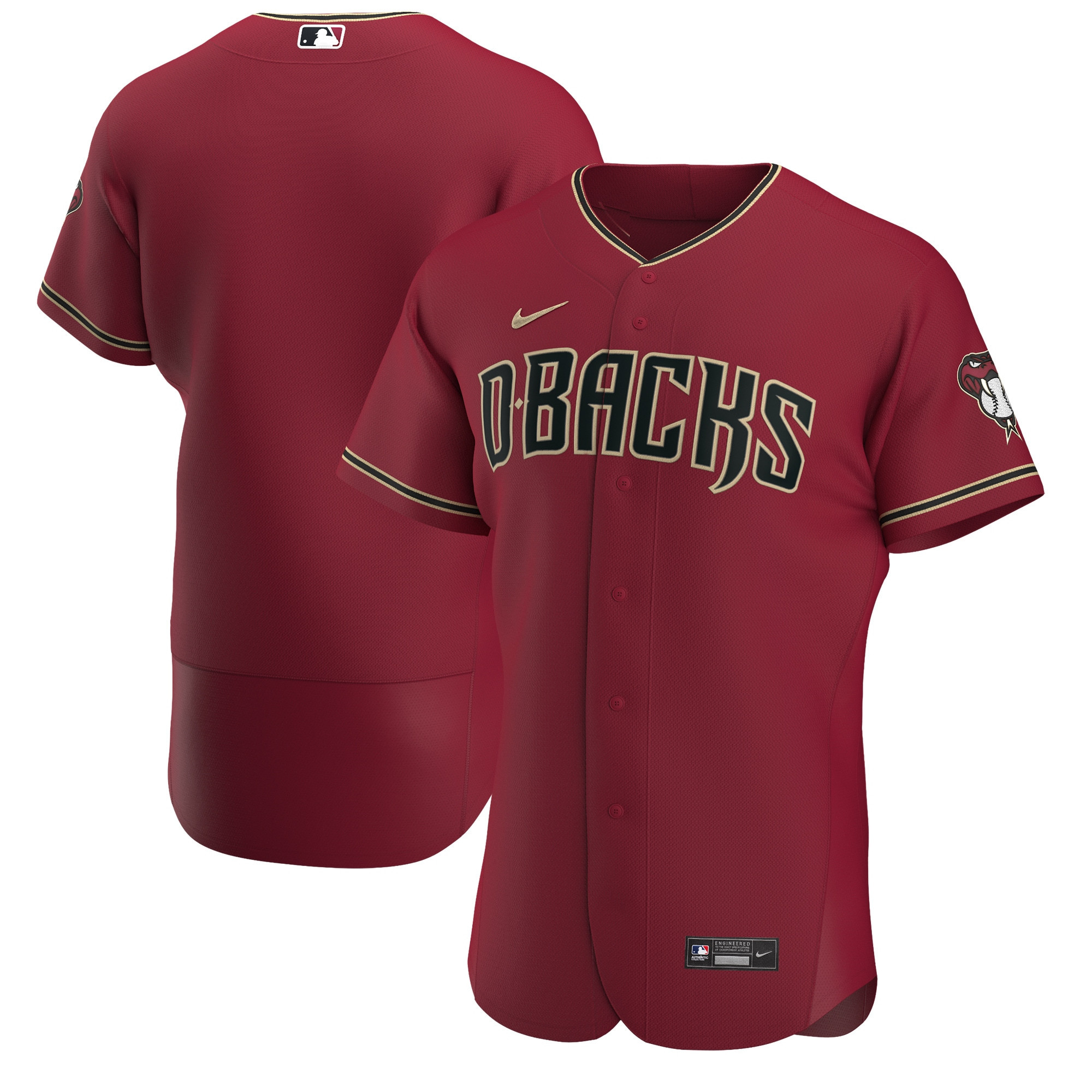 Arizona Diamondbacks Alternate Authentic Team Jersey Crimson Mlb - Bluefink