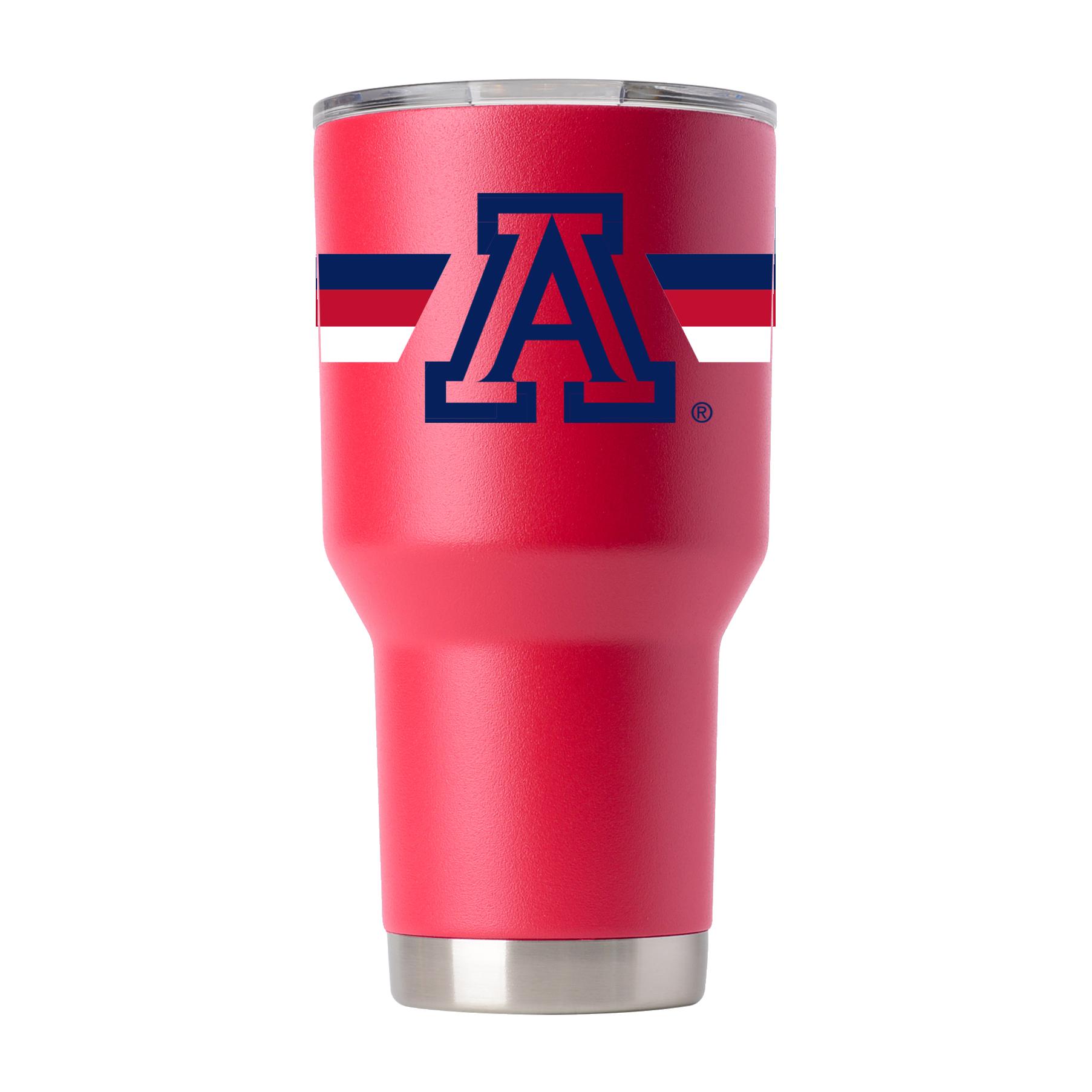 Arizona Red Tumbler w- Stripes - Eye-catching Red Tumbler with Striped ...