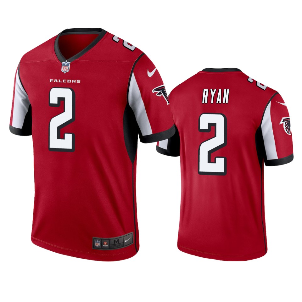 Atlanta Falcons #2 Matt Ryan Red Legend Jersey - Mens - Bluefink