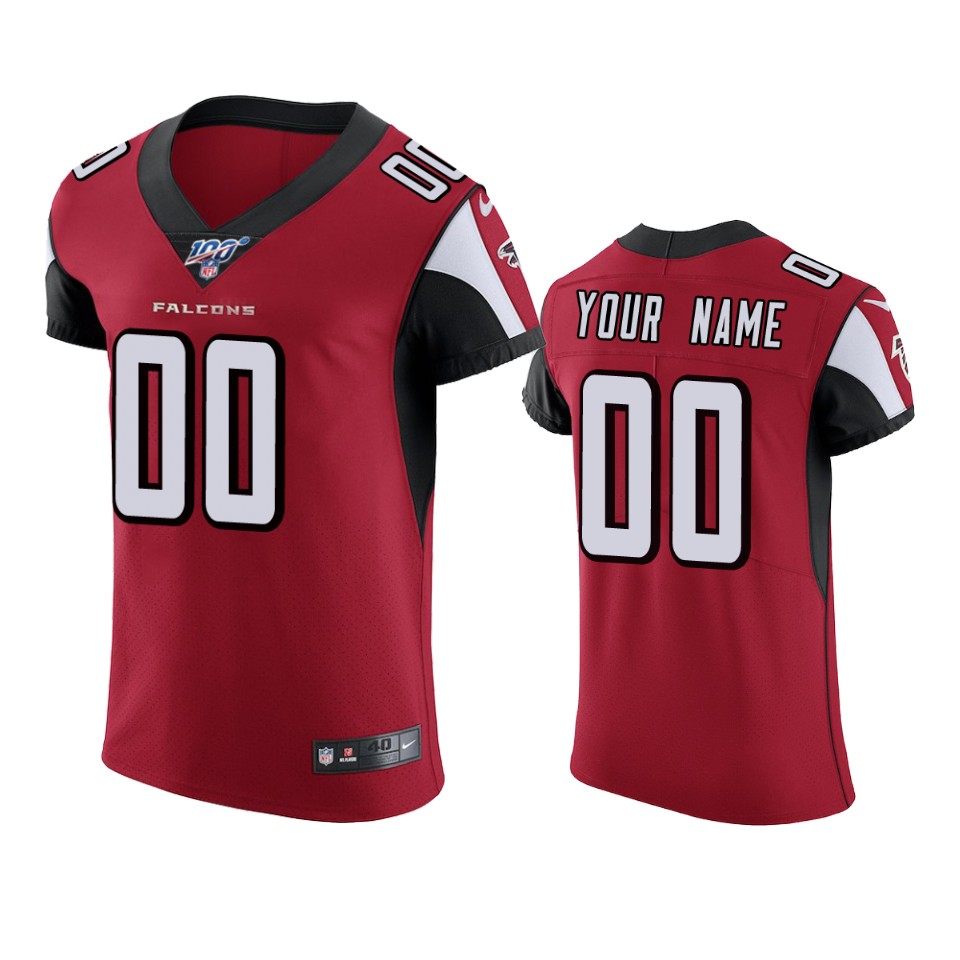 Atlanta Falcons Custom Red 100th Season Vapor Elite Jersey - Bluefink