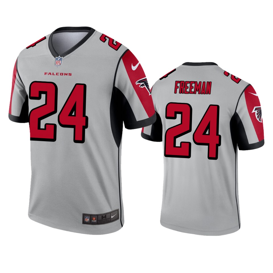Atlanta Falcons Devonta Freeman Silver Inverted Legend Jersey - Bluefink