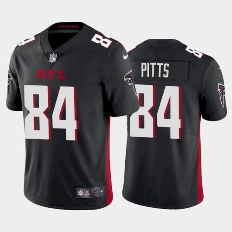 Atlanta Falcons Kyle Pitts #84 2021 Draft Nfl Black Jersey For Fans ...