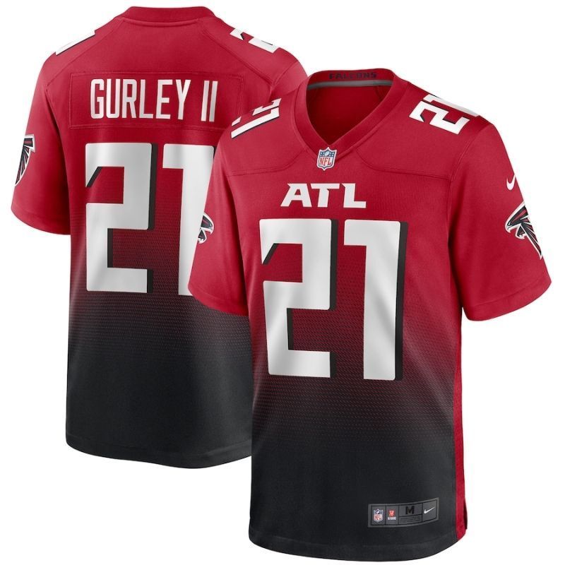 Atlanta Falcons Todd Gurley Ii #21 Nfl 2020 Gradient Red Jersey - Bluefink