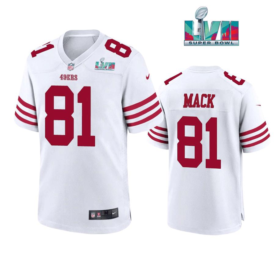 Austin Mack 81 San Francisco 49Ers Super Bowl LVII Men Game Jersey ...