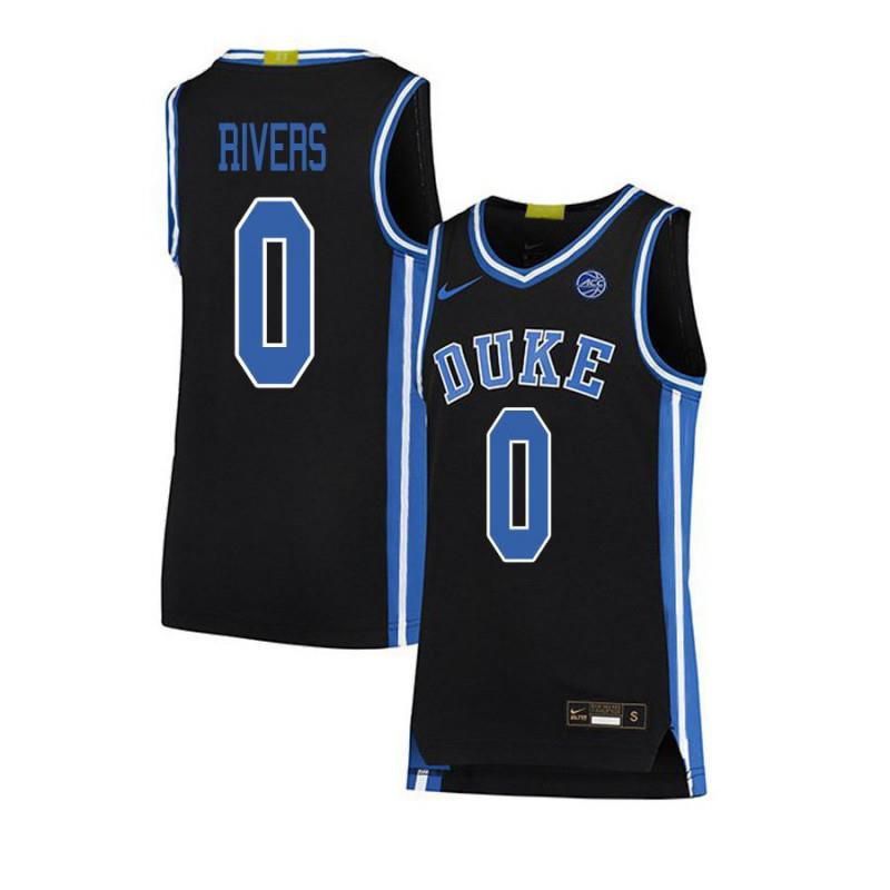 Austin Rivers 0 Elite Duke Blue Devils Basketball Jersey Black - Bluefink