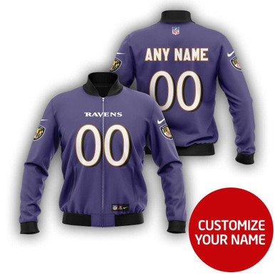 Baltimore Ravens #00 Personalized Purple Jersey Style Gift With Custom ...