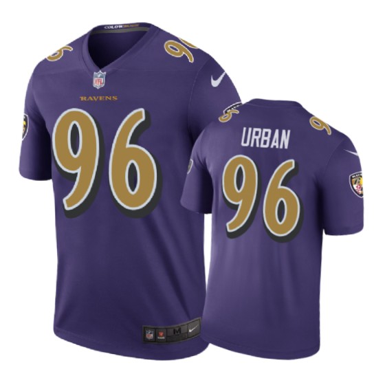 Baltimore Ravens #96 Brent Urban Nike Color Rush Purple Jersey - Bluefink