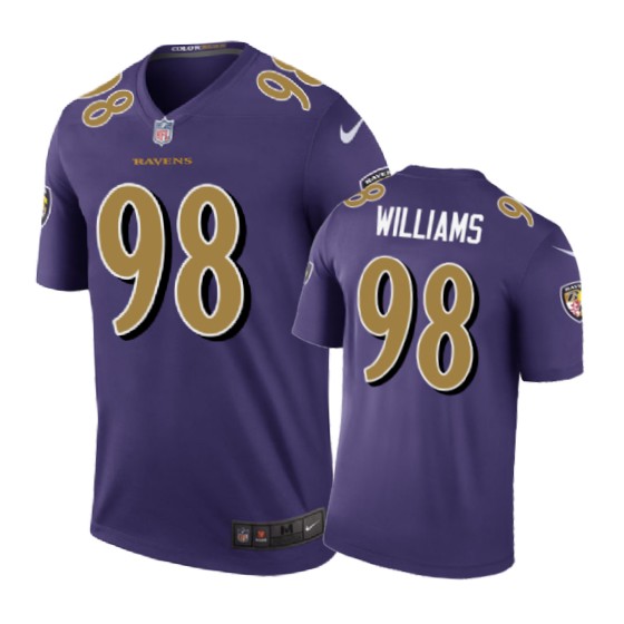 Baltimore Ravens #98 Brandon Williams Nike Color Rush Purple Jersey ...
