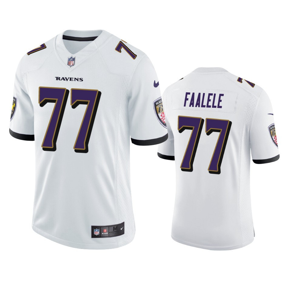 Baltimore Ravens Daniel Faalele 77 White Vapor Limited Jersey - Bluefink