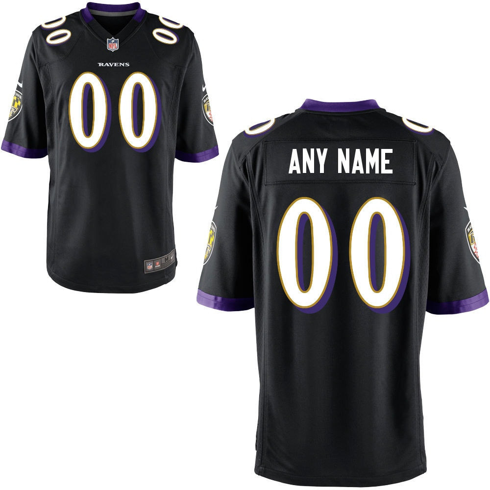 Baltimore Ravens Game Custom Jersey - Black Custom Jerseys Nfl - Bluefink
