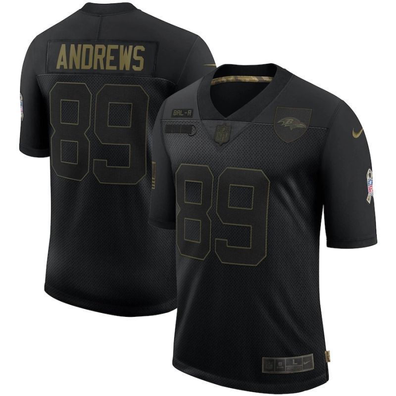 Baltimore Ravens Mark Andrews #89 Nfl 2020 Black Jersey - Bluefink