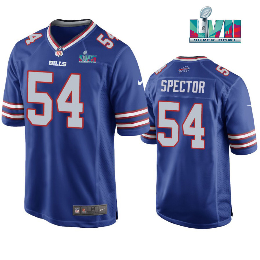 Baylon Spector 54 Buffalo Bills Super Bowl LVII Logo Game Player Men ...