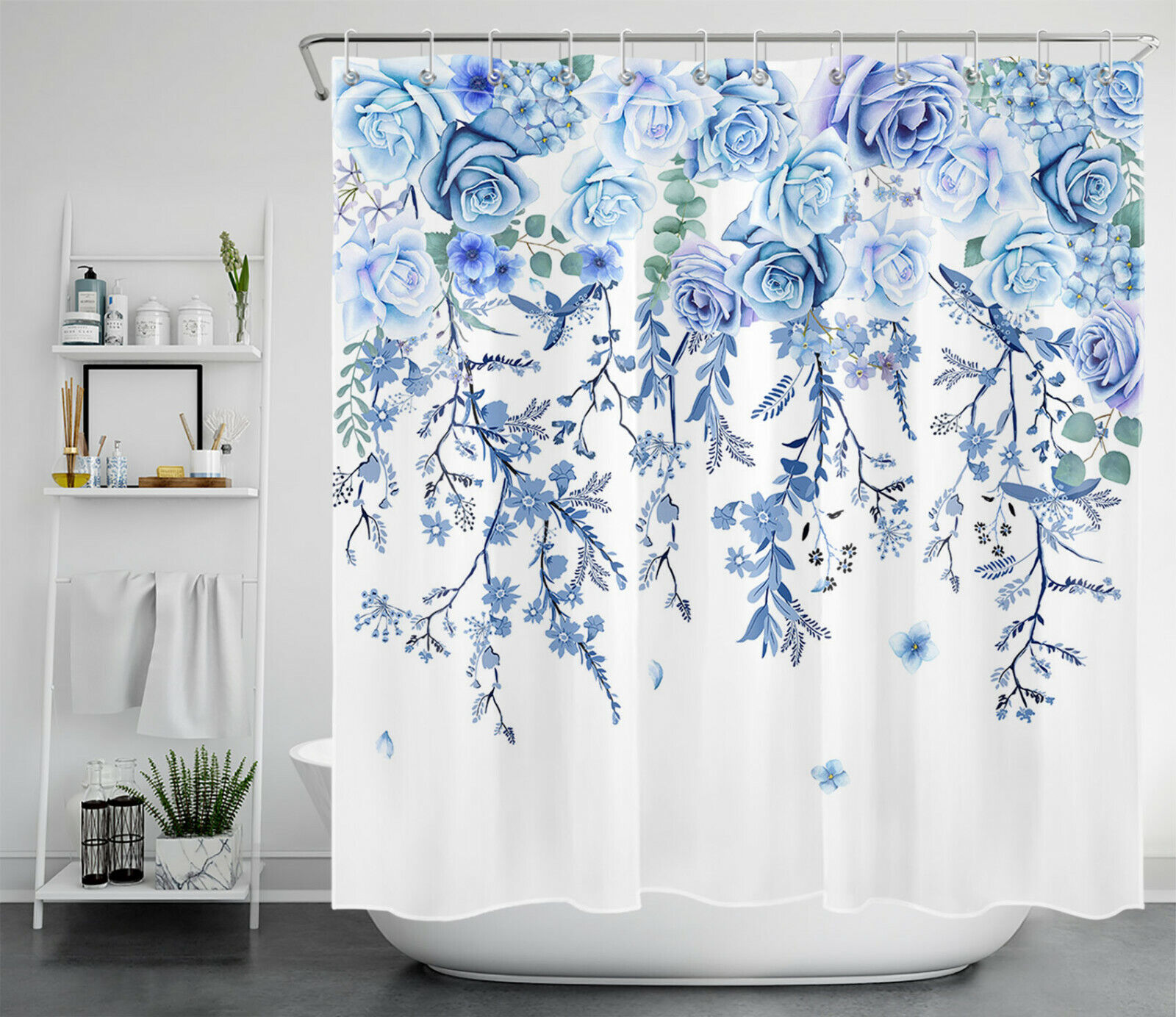 Extra Wide Shower Curtain Botanical Floral Shower Curtain - Threshold ...