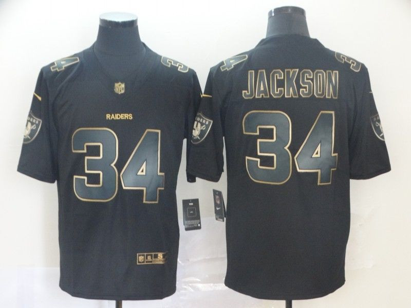 Bo Jackson #34 Oakland Raiders Nfl Explosion Legendary Gold Black ...