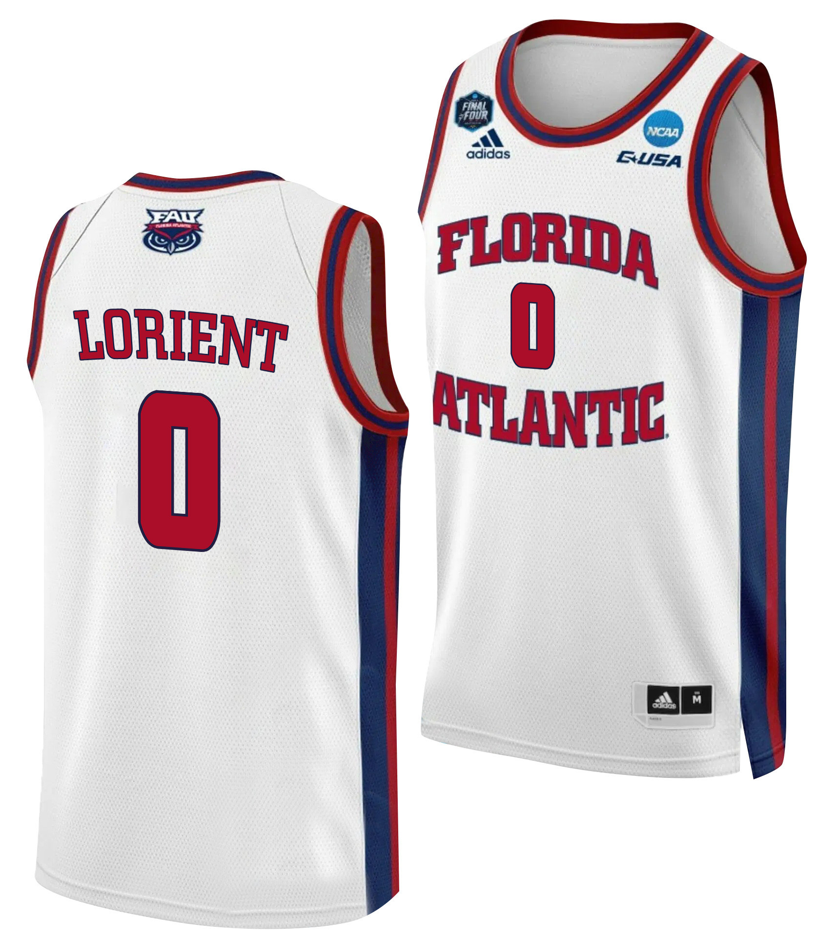 Brenen Lorient 0 FAU Owls 2023 Final Four Basketball Men Jersey- White ...