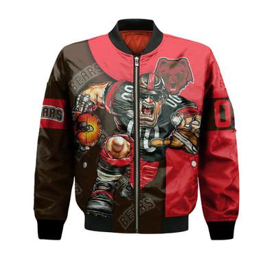 Brown Bears Bomber Jacket Football Go On - NCAA - Bluefink