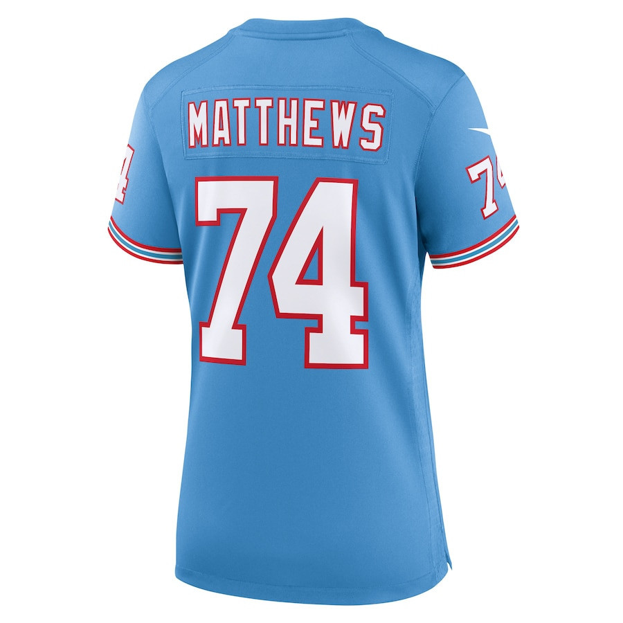 Bruce Matthews 74 Tennessee Titans Oilers Throwback Alternate Game ...