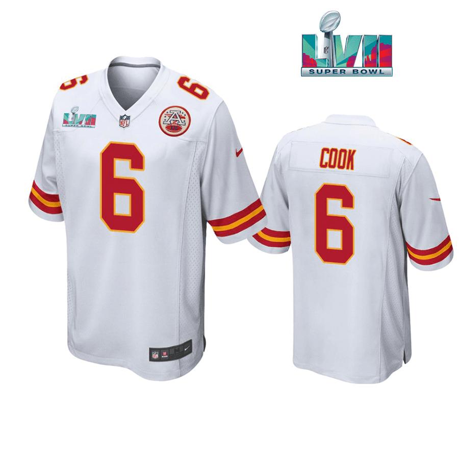 Bryan Cook 6 Kansas City Chiefs Super Bowl LVII White Men Game Jersey ...
