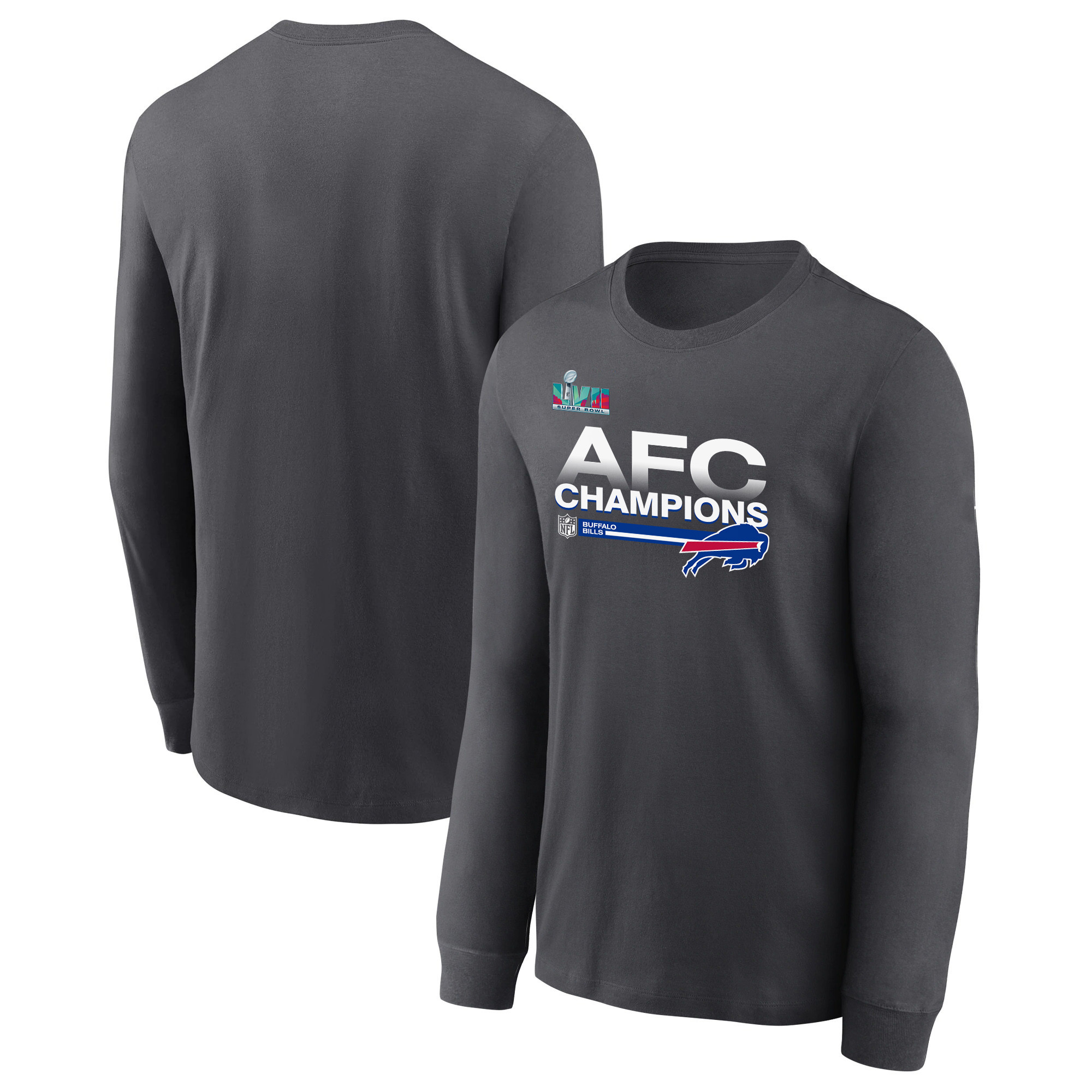 Buffalo Bills AFC Champions Locker Room Trophy Collection Dark Heather ...