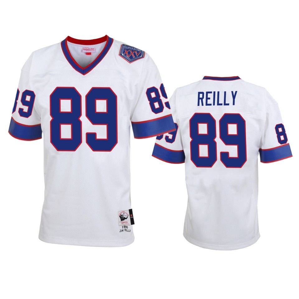 Buffalo Bills Brandon Reilly White Vintage Replica Jersey - Men - Bluefink
