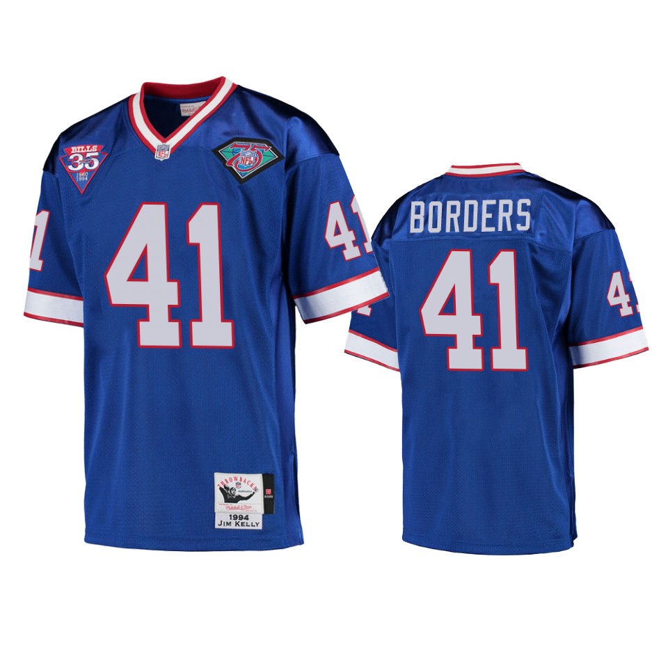 Buffalo Bills Breon Borders Royal Vintage Replica Jersey - Men - Bluefink