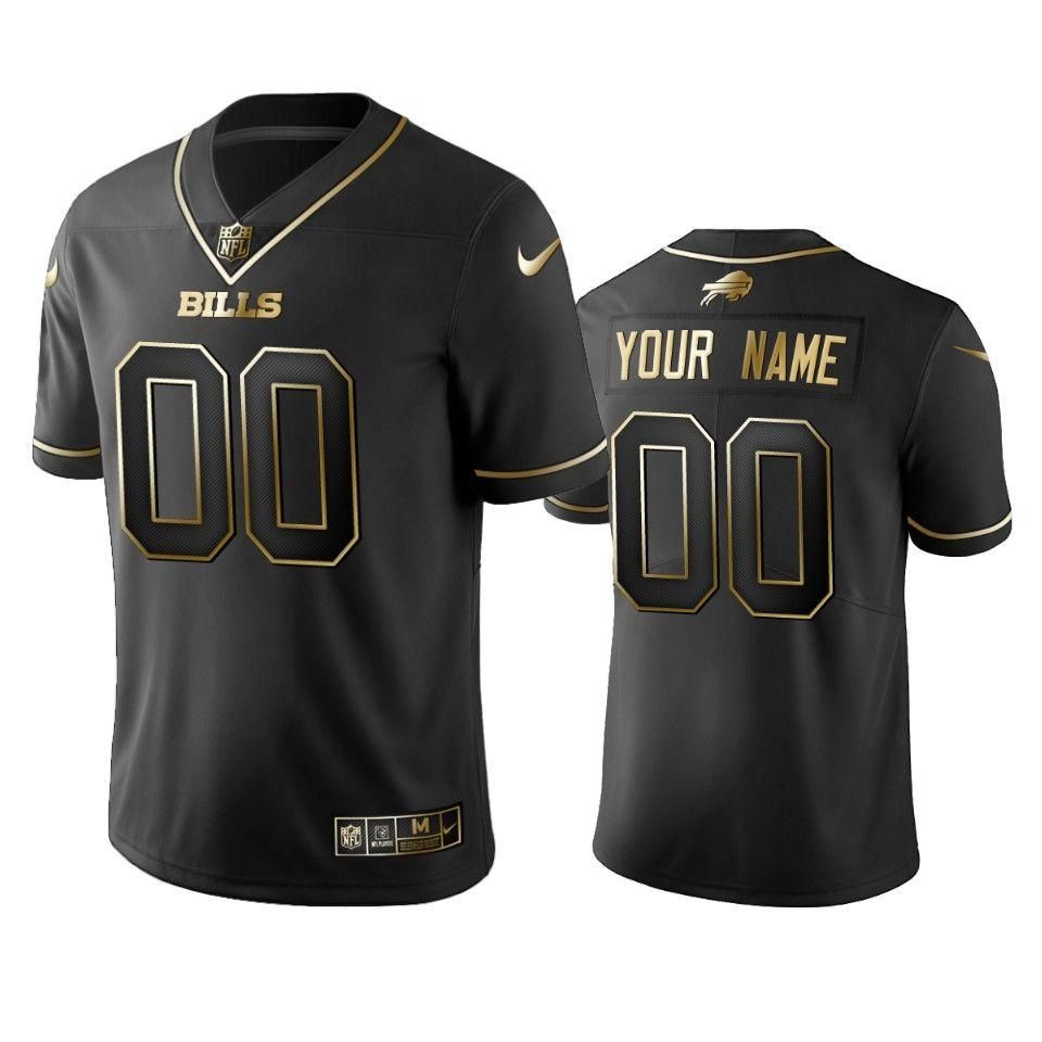 Buffalo Bills Custom Black Golden Brandedition Nfl 100 Year Anniversary ...