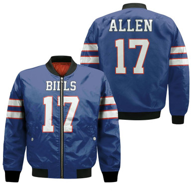 Buffalo Bills Josh Allen Game Royal Jersey Inspired Style Bomber Jacket ...