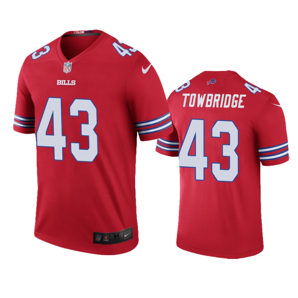 Buffalo Bills Keith Towbridge Red Color Rush Legend Jersey - Bluefink