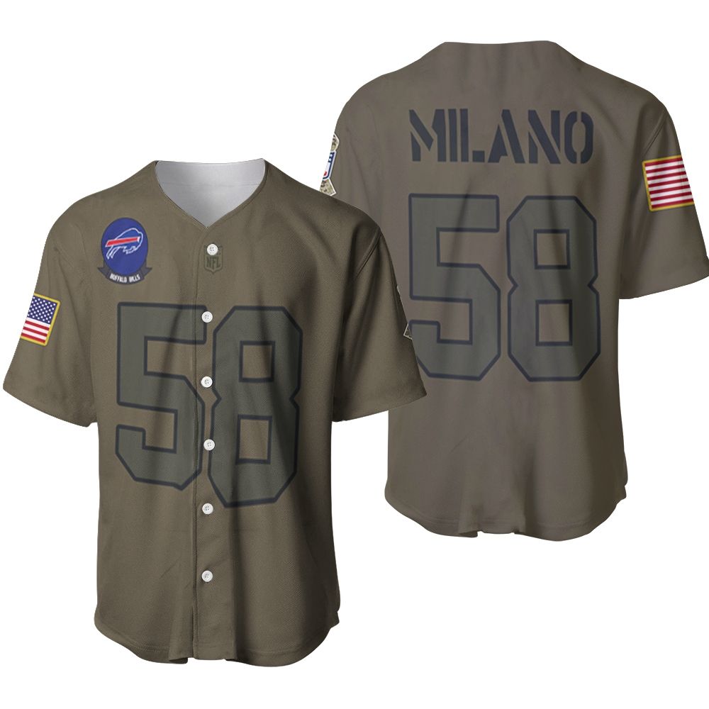 Buffalo Bills Matt Milano #58 Nfl Great Player Camo 2019 Salute To ...