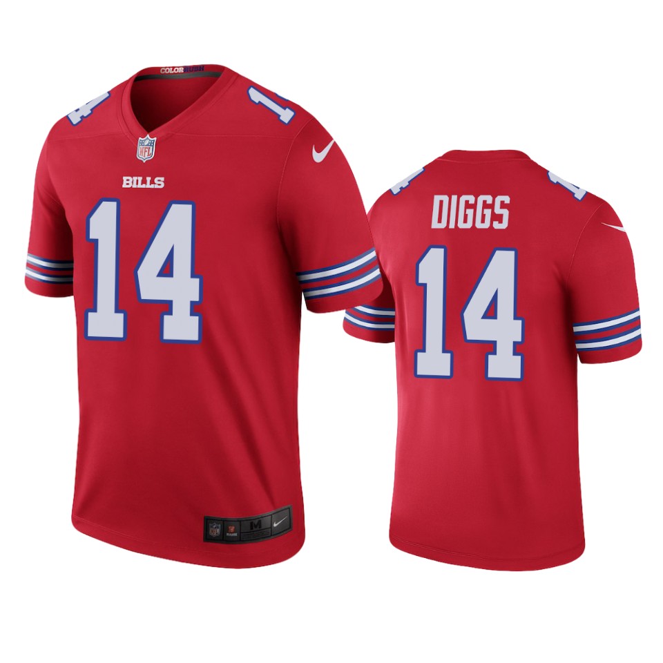 Buffalo Bills Stefon Diggs Red Color Rush Legend Jersey - Bluefink