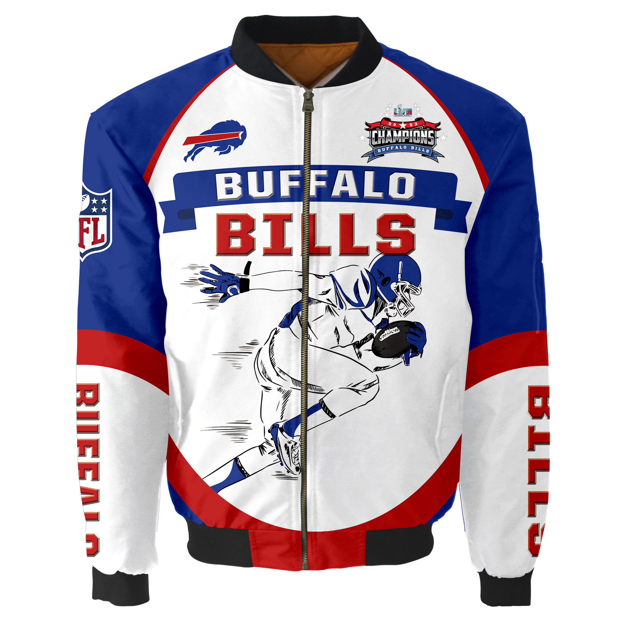 Buffalo Bills Super Bowl LVII Champions Running Man Bomber Jacket ...